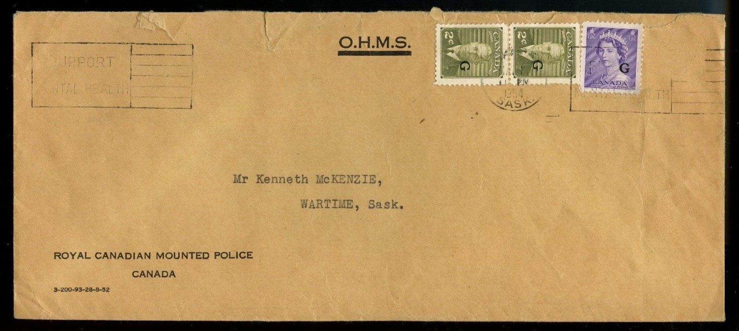 ? Combo George VI post postes + 4c Karsh 1954 G overprint OHMS Canada ...