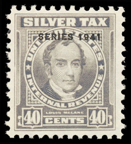 U.S. REV. Silver TAX Rg67 Mint (ID # 99923) | United States, Revenues ...