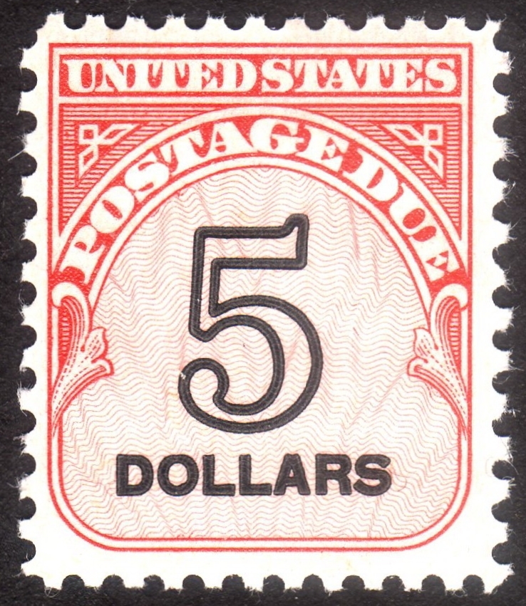 1959, US $5, Postage Due, MH, Sc J101 | United States, Postage Due ...
