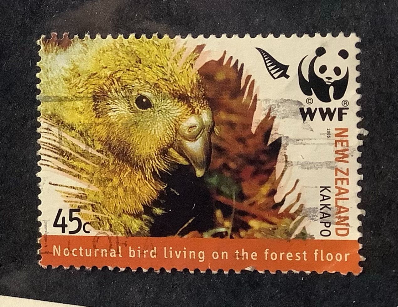 New Zealand 2005 Scott 2032 used - 45c, WWF, Endangered Birds, The ...