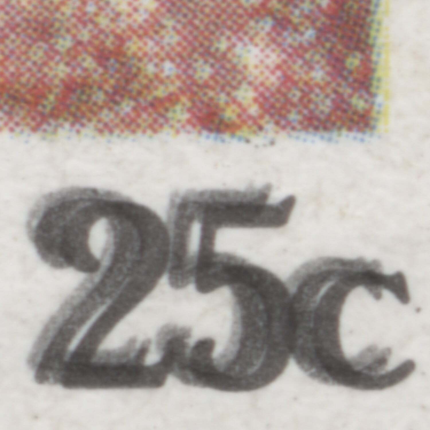 New Zealand 1985 (Variety) 25c Queen Elizabeth II with triple black ...