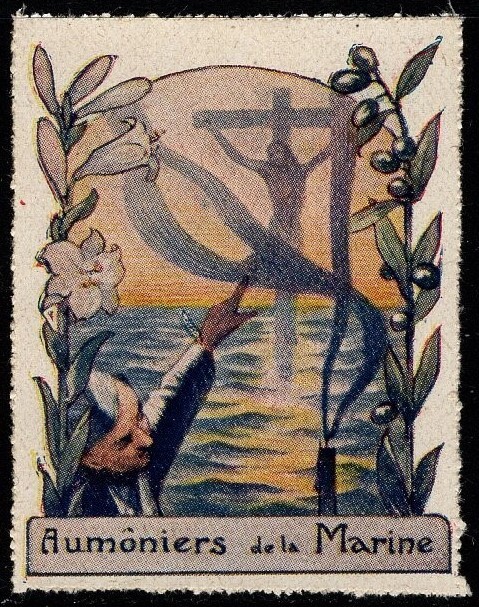 1914 WW1 France Delandre Poster Stamp Navy Chaplains Unused | Specialty ...