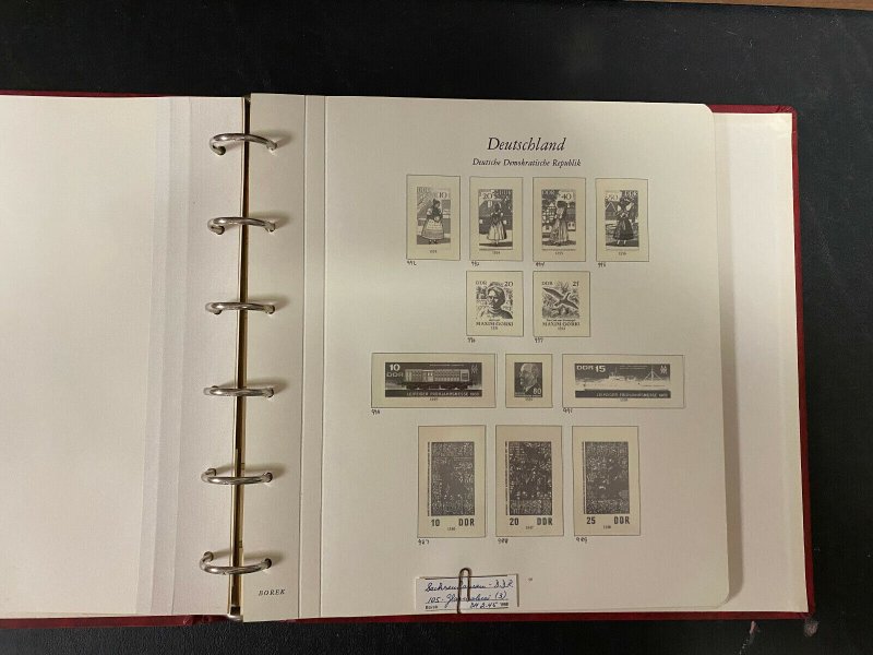Germany DDR Borek Hingless Stamp Album, 1962-70, In 2 Binders, JFZ ...