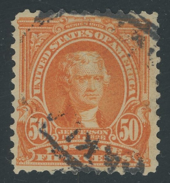 USA 310 - 50 cent Jefferson - F/VF Used - face free cancel | United ...