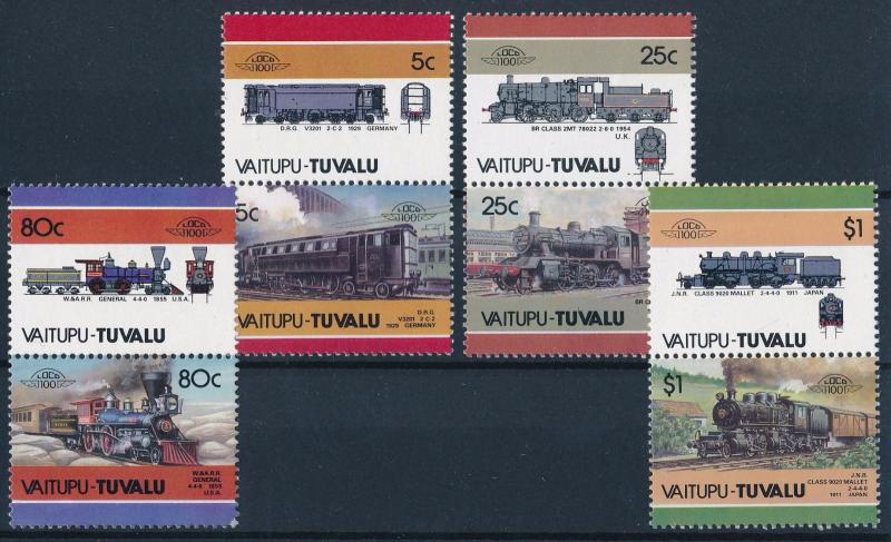[63592] Tuvalu Vaitupu 1986 Railway Train Eisenbahn Chemin de Fer MNH ...