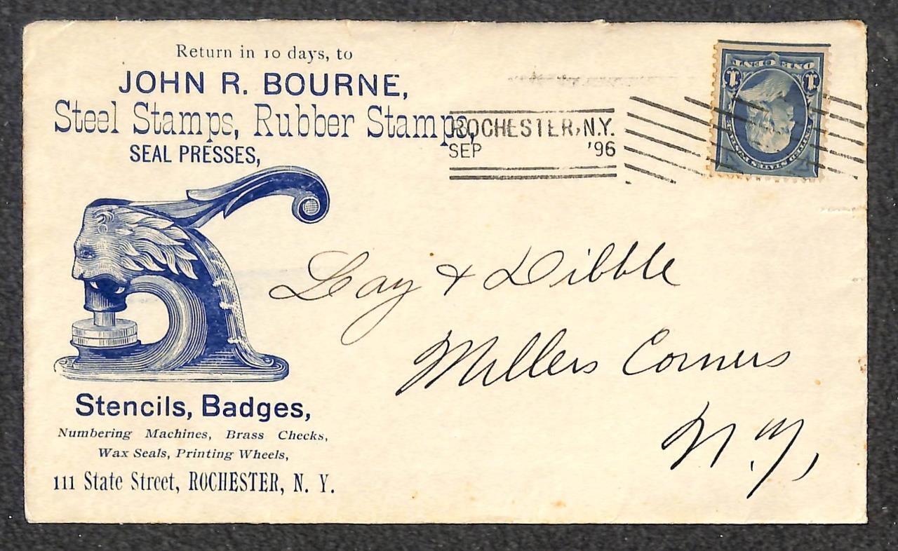 USA #264 Stamp John Bourne Steel Stamps Badges New York Advertising ...