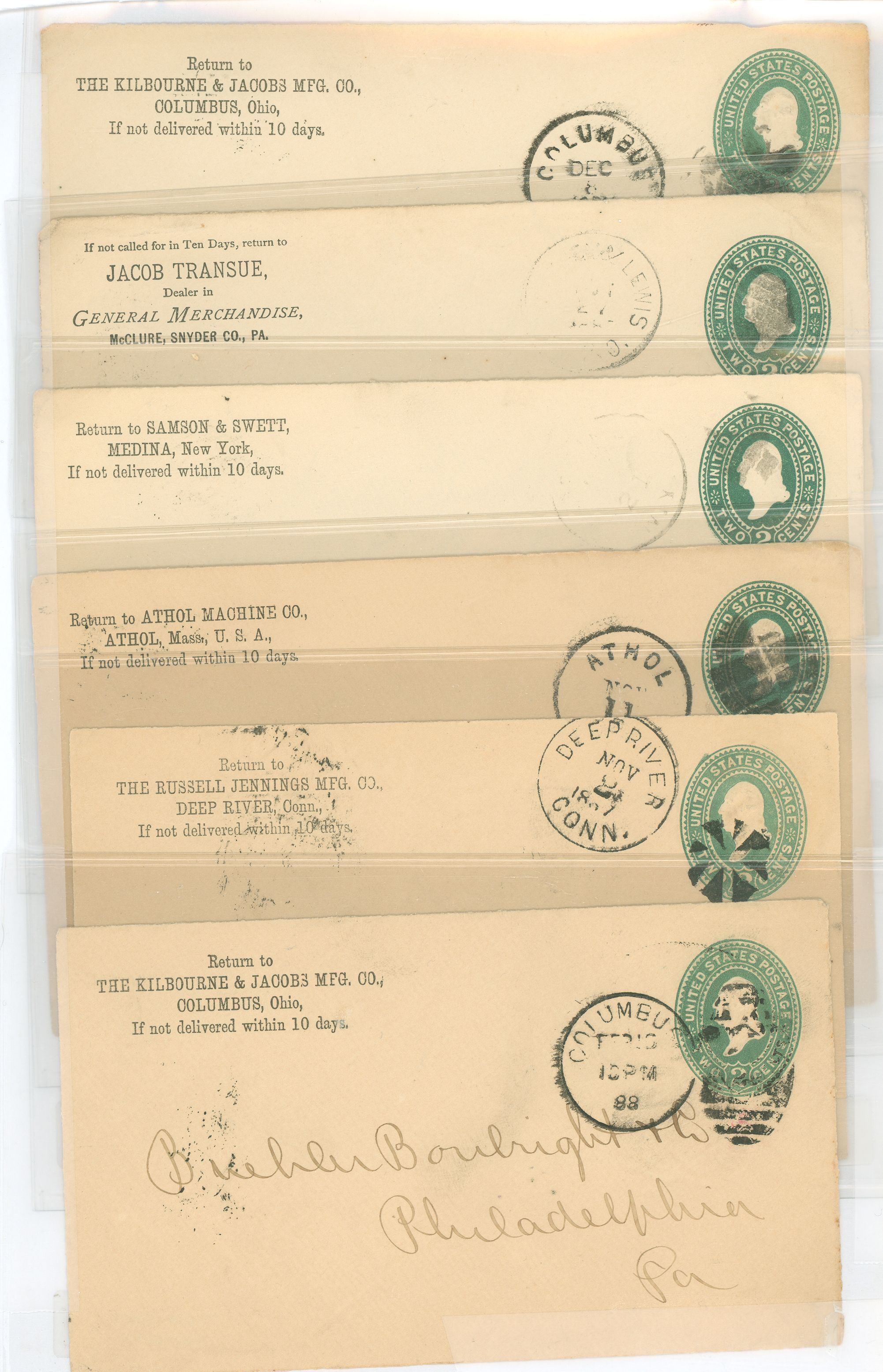 US U311/U312 Only entire front of envelope | United States, Postal ...