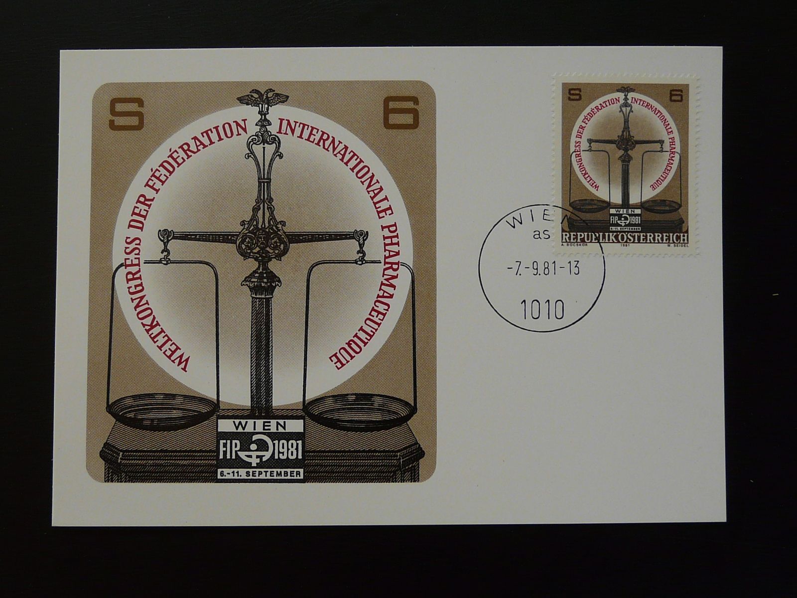 world congress on pharmacy maximum card Austria 1981 | Europe - Austria ...