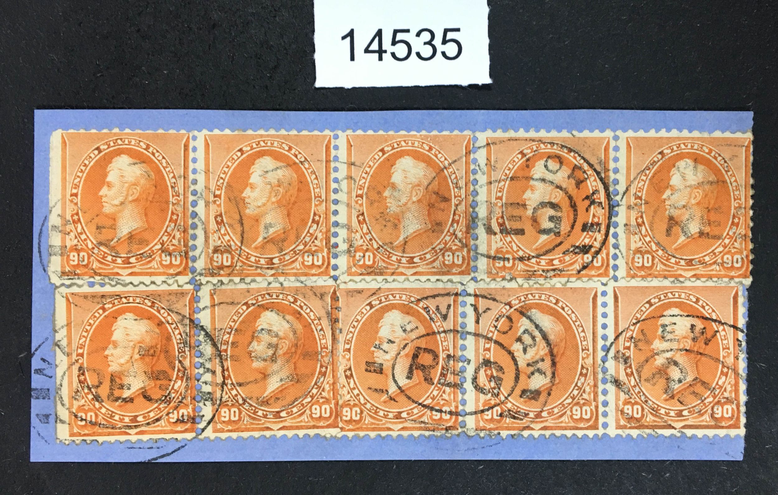 US Stamps # 229 Strip of 5,Pair & Strip of 3 on Piece $1,400++ LOT ...
