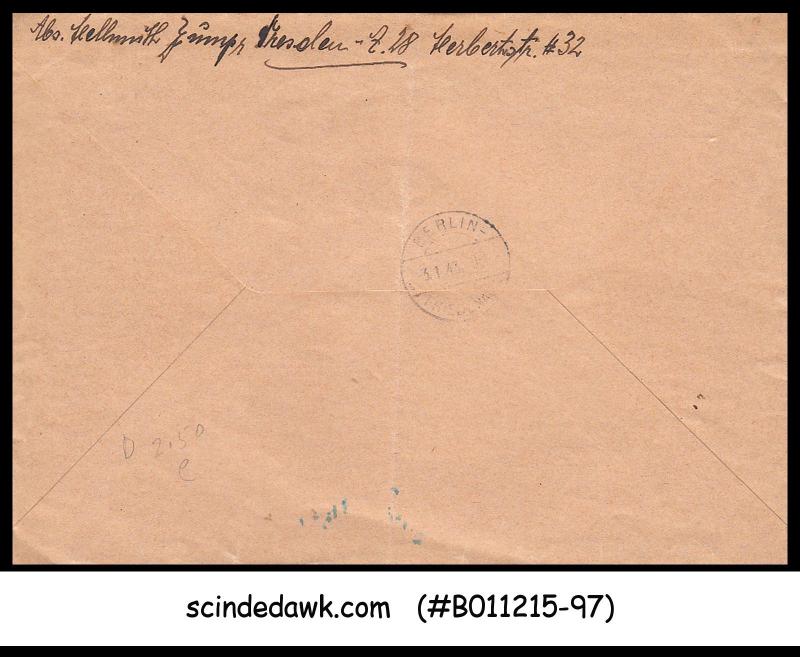 Germany - 1943 Registered Envelope With Hitler Stamps - Used (Open From ...