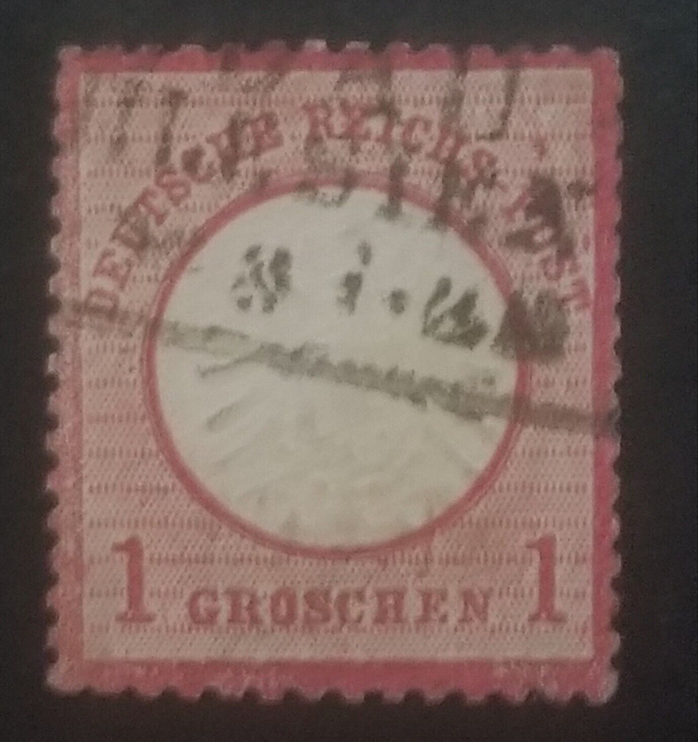 1872 Germany Eagle with Large shield 1 Groschen Scott 17 USED Stamp ...