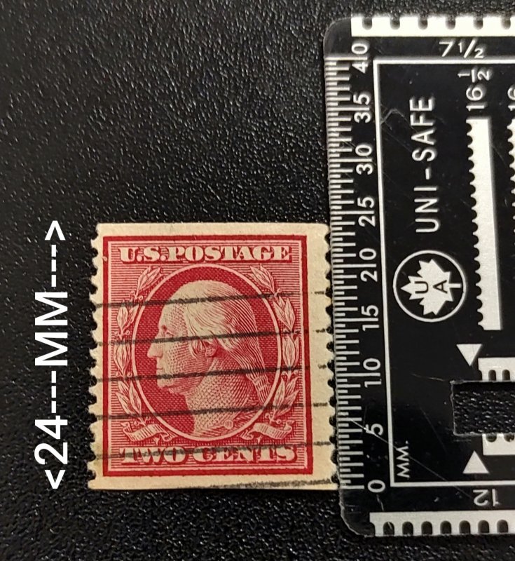 Scott Stamp# 388-Scarce Used 2¢ 1910 Washington Carmine Perf. 12 SCV ...