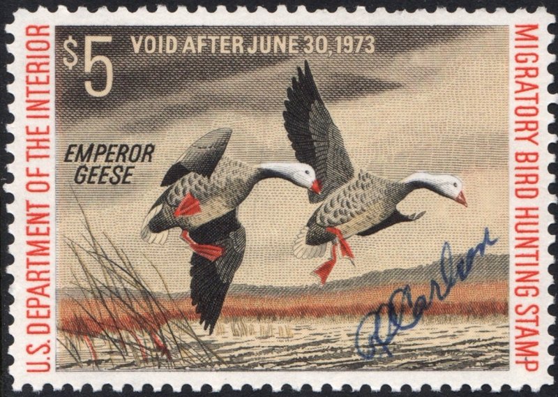 RW39 $5.00 Emperor Geese Stamp (1972) Signed/NH Gum | United States ...