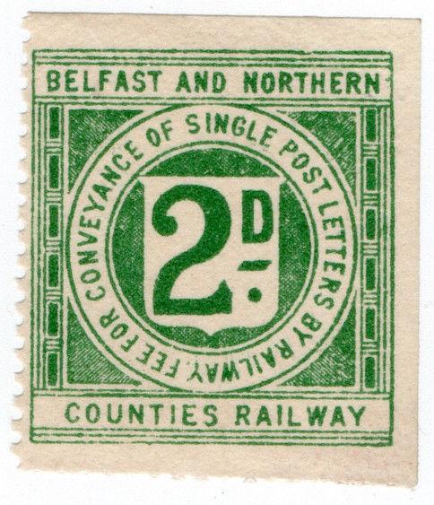 (I.B) Belfast & Northern Counties Railway : Letter Stamp 2d | Great ...