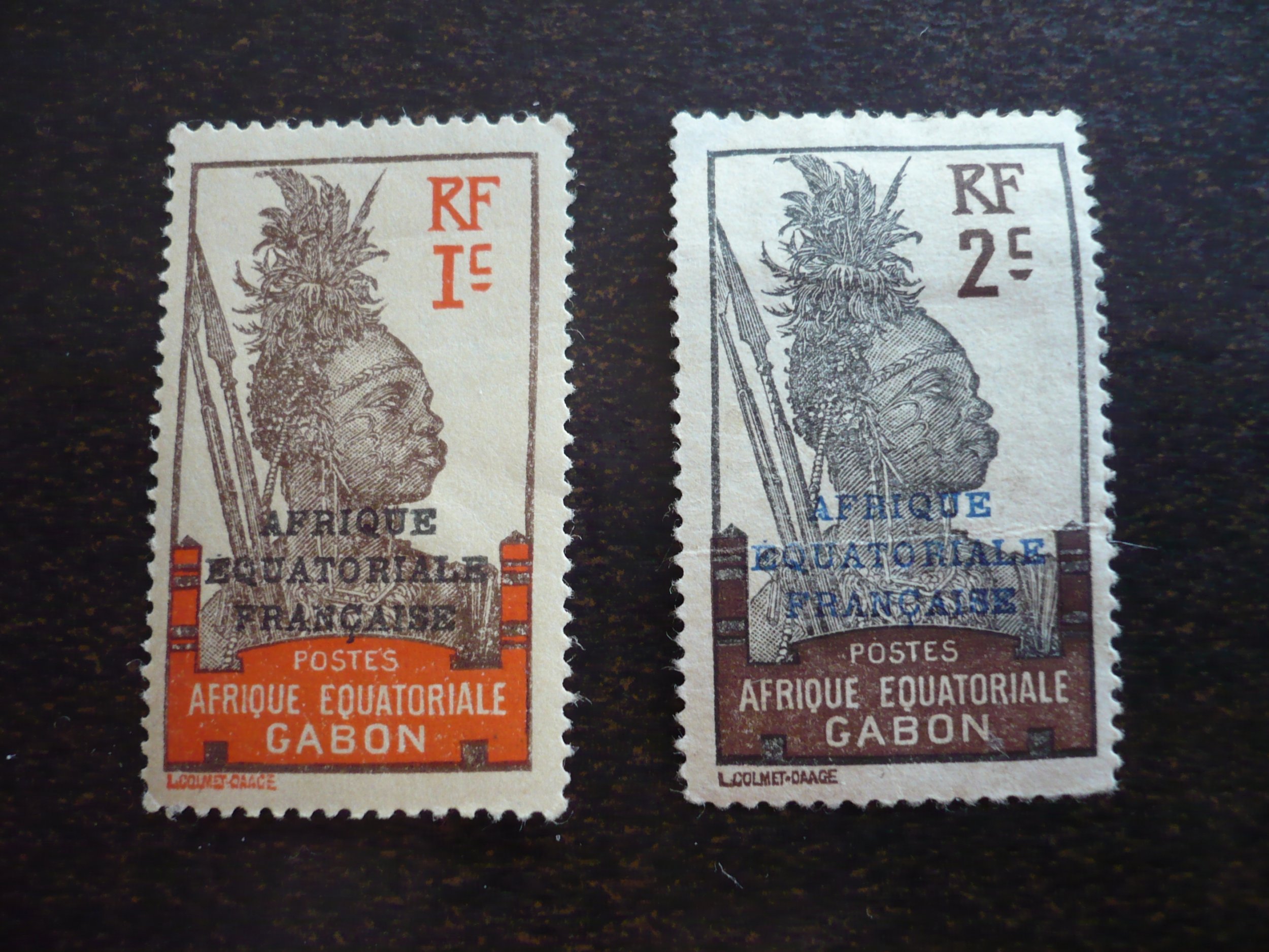 Stamps - Gabon - Scott# 85-86 - Mint Hinged Partial Set of 2 Stamps ...
