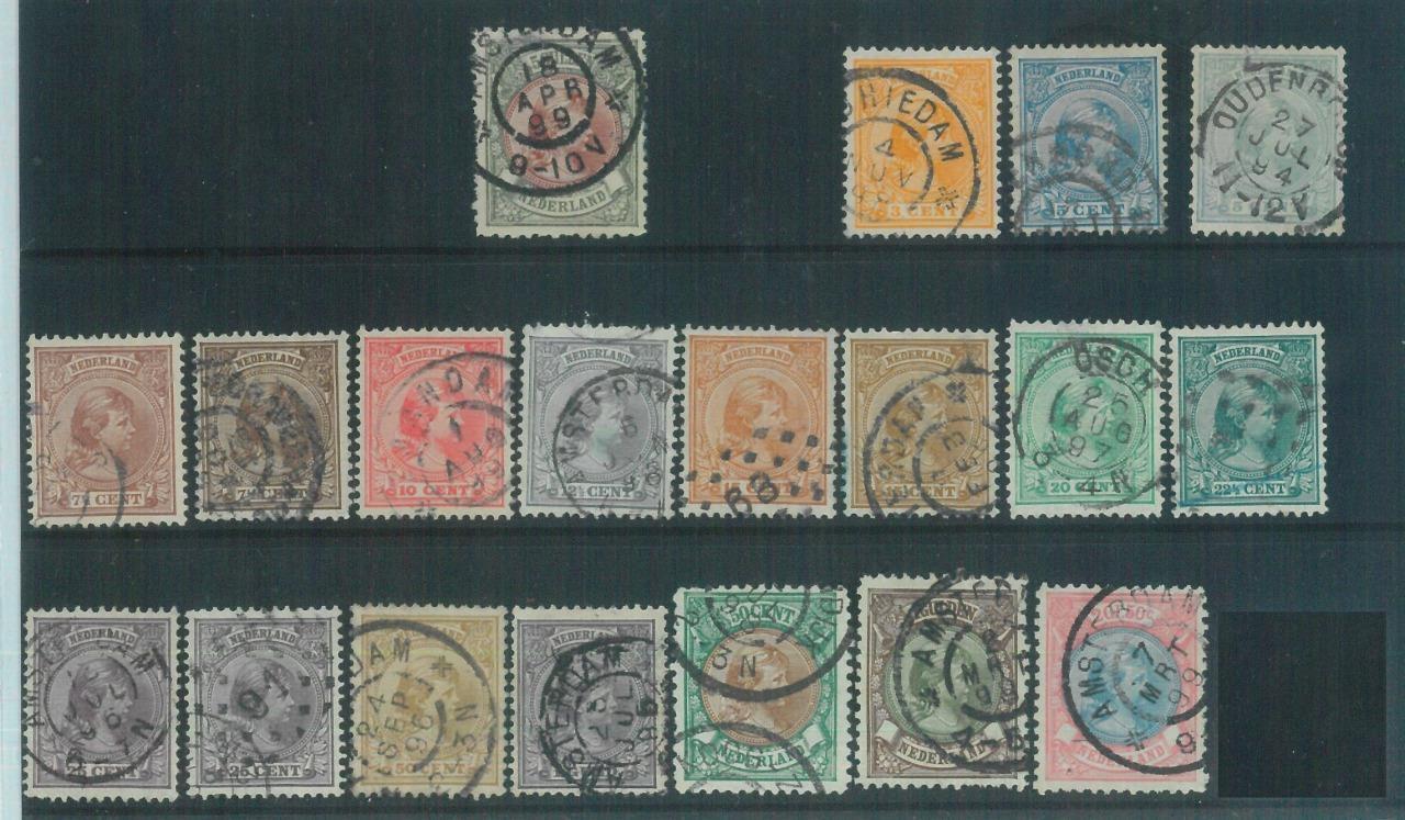 86996 - NETHERLANDS - STAMP - Dutch Catalogue # 34/48 - extra shades ...
