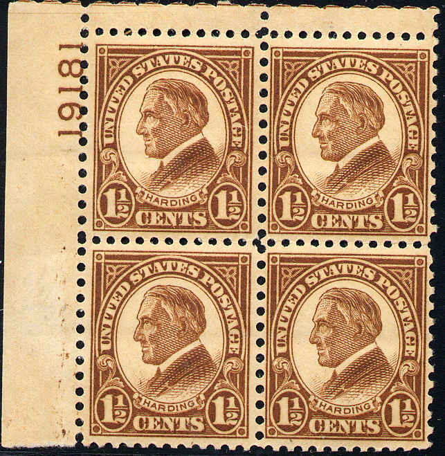 1927 US Stamp #633 A156 1.5c Mint VF NH Plate Block of 4 Catalogue ...