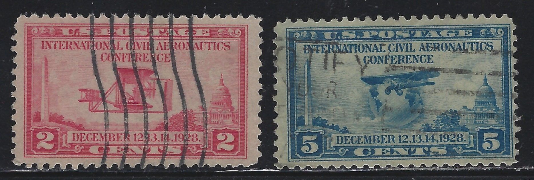 Scott # 649 & # 650 Lot D602 Aeronautics Conference Used | United ...
