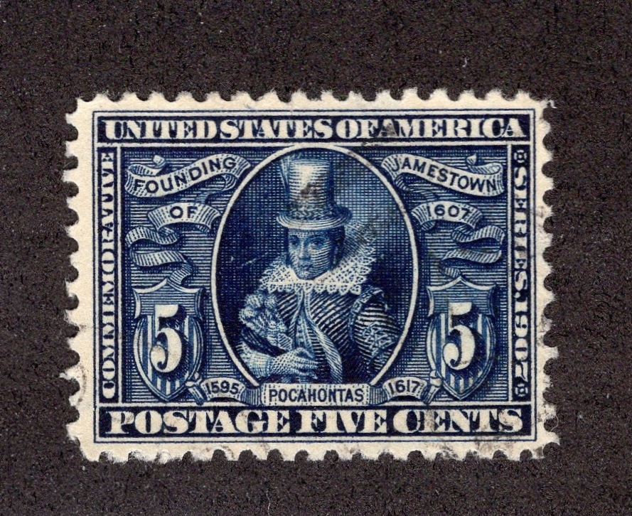 US #330 5 Cent Jamestown Expo Minor Fault ~0323 | United States ...
