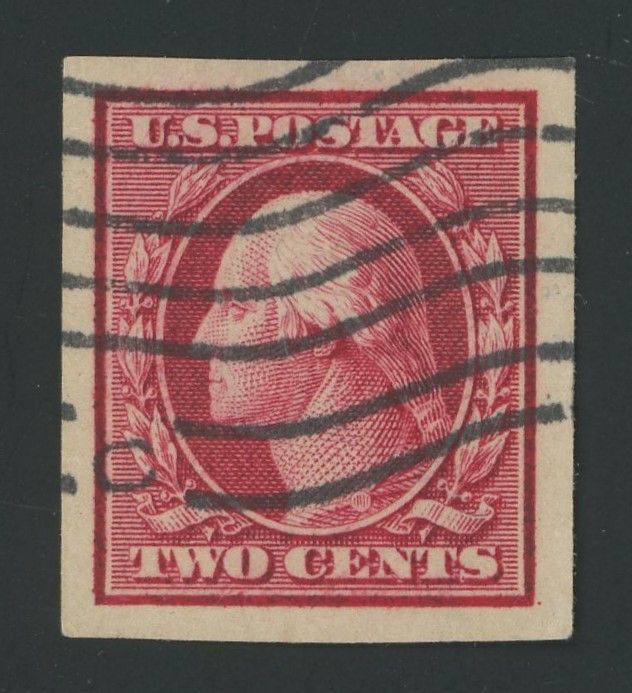 USA 384 - Two cent Washington Imperf -- PSE Graded Cert: VF 80 Used ...