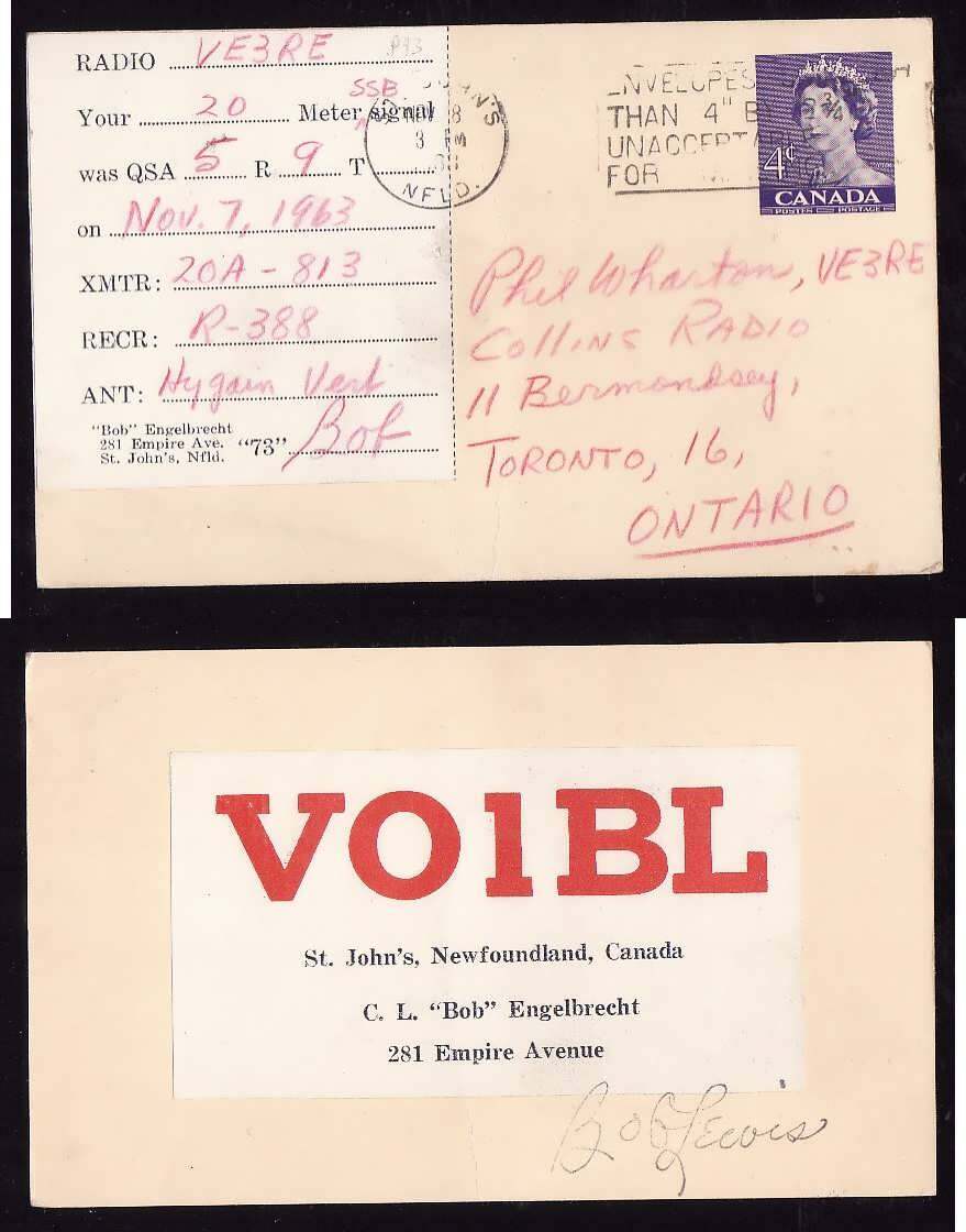 Canada cover-Webb's #P93- id7-used 4c Karsh-postal stationery-St John ...