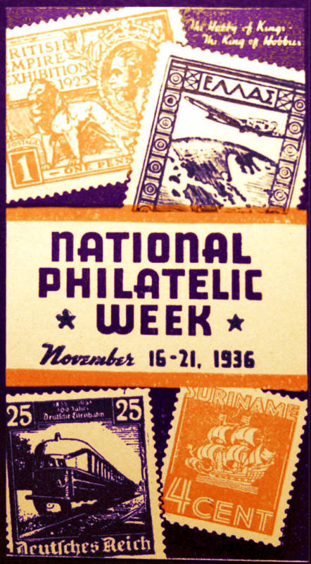1936 National Philatelic Week Cinderella MNH | United States, Stamp ...