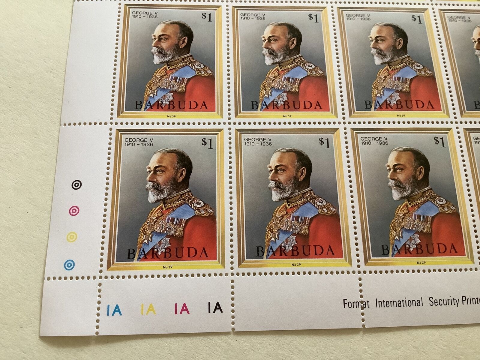 King George V 1910 - 1936 mint never hinged folded stamps sheet Ref ...