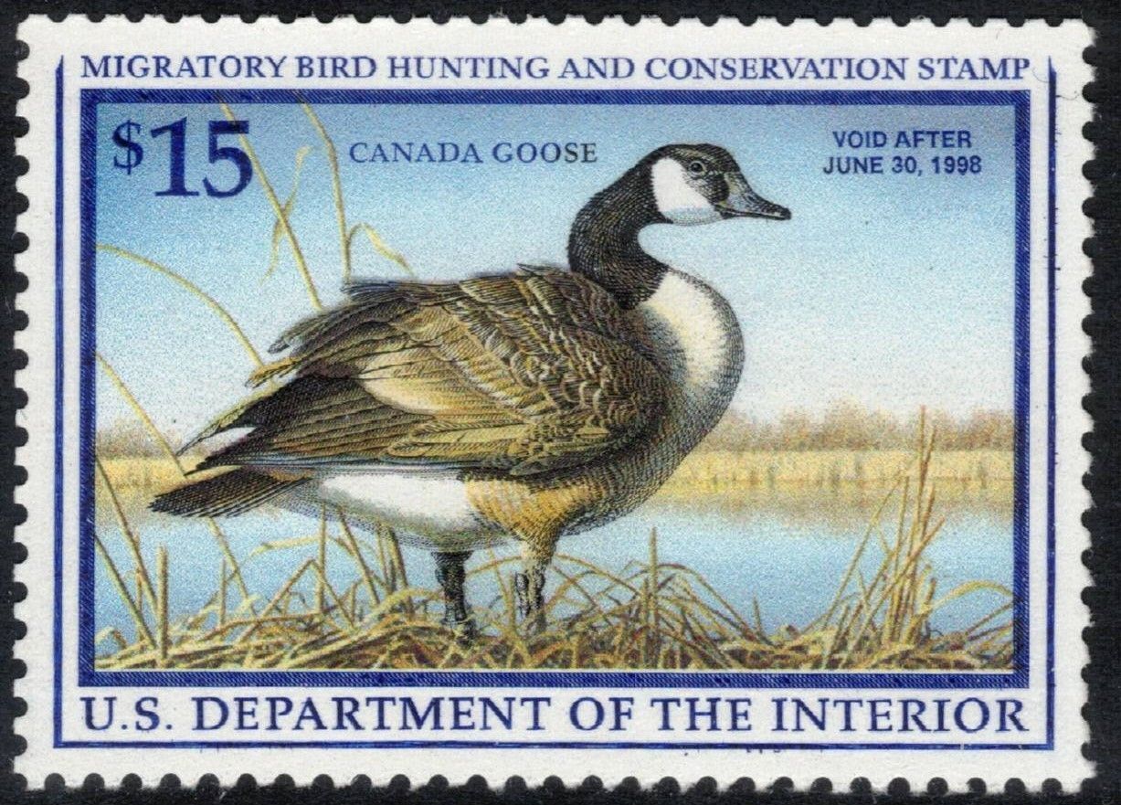 US 1997 $15 Canada Goose; Scott RW64; MNH | United States, Duck Stamps ...