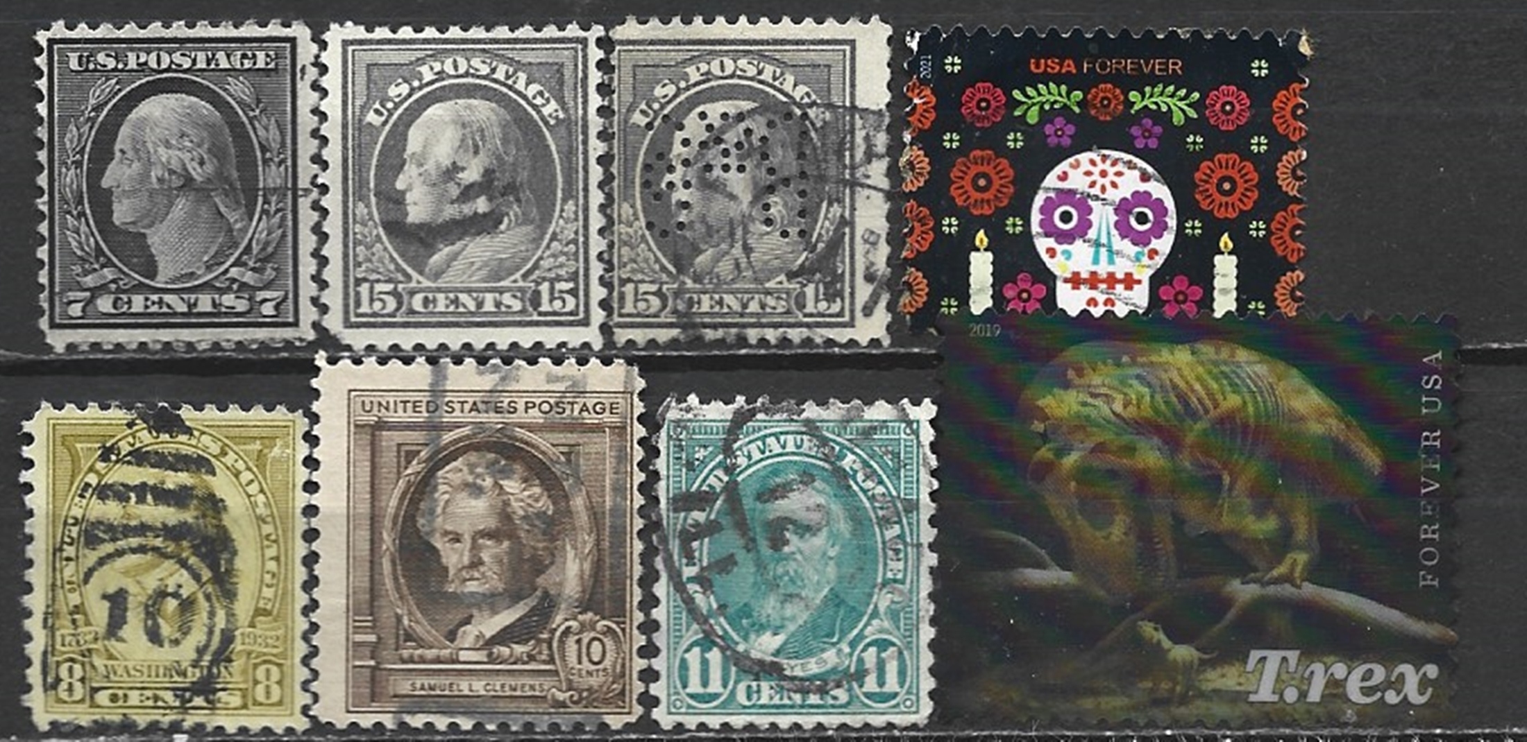 Collection LOT 21200 United States 8 Stamps 1912+ | United States, Back ...