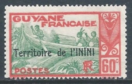 Inini #17 NH 60c French Guiana Shooting Rapids Issue Ovptd. "Territoire ...