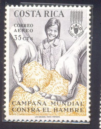 Costa Rica SC #C402 AirMail Stamp 1965 FAO Campaign 35c. Used ...