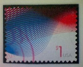 United States, Scott #4953, used(o), 2015, Patriotic Waves, $1.00, red ...