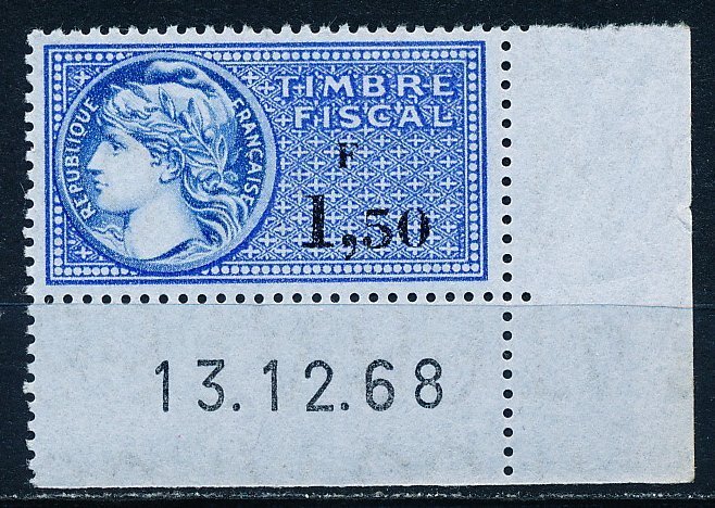 France Timbre Fiscal Revenue Stamp Single MNH | Europe - France ...