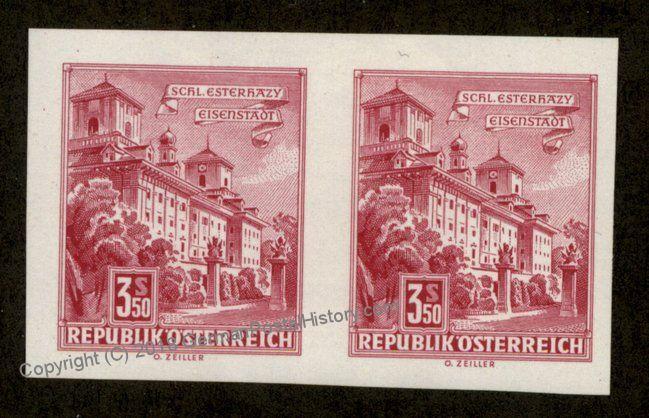 Austria 1962 Bauwerke Architecture Mi1119 Imperf Pair MVLH 88850 ...