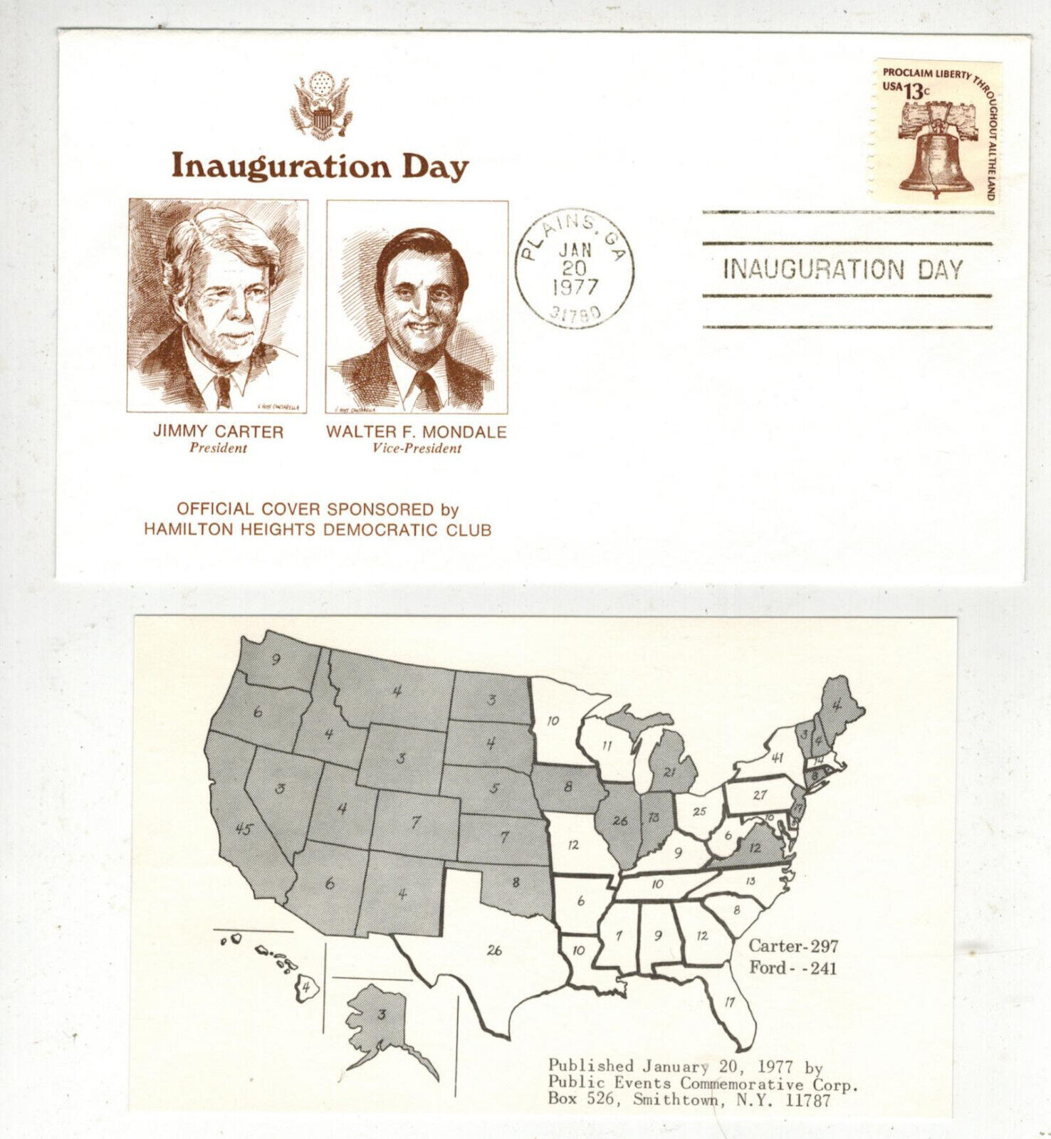 Jimmy Carter President Inauguration DAY 1977 Plains Georgia & Electoral ...