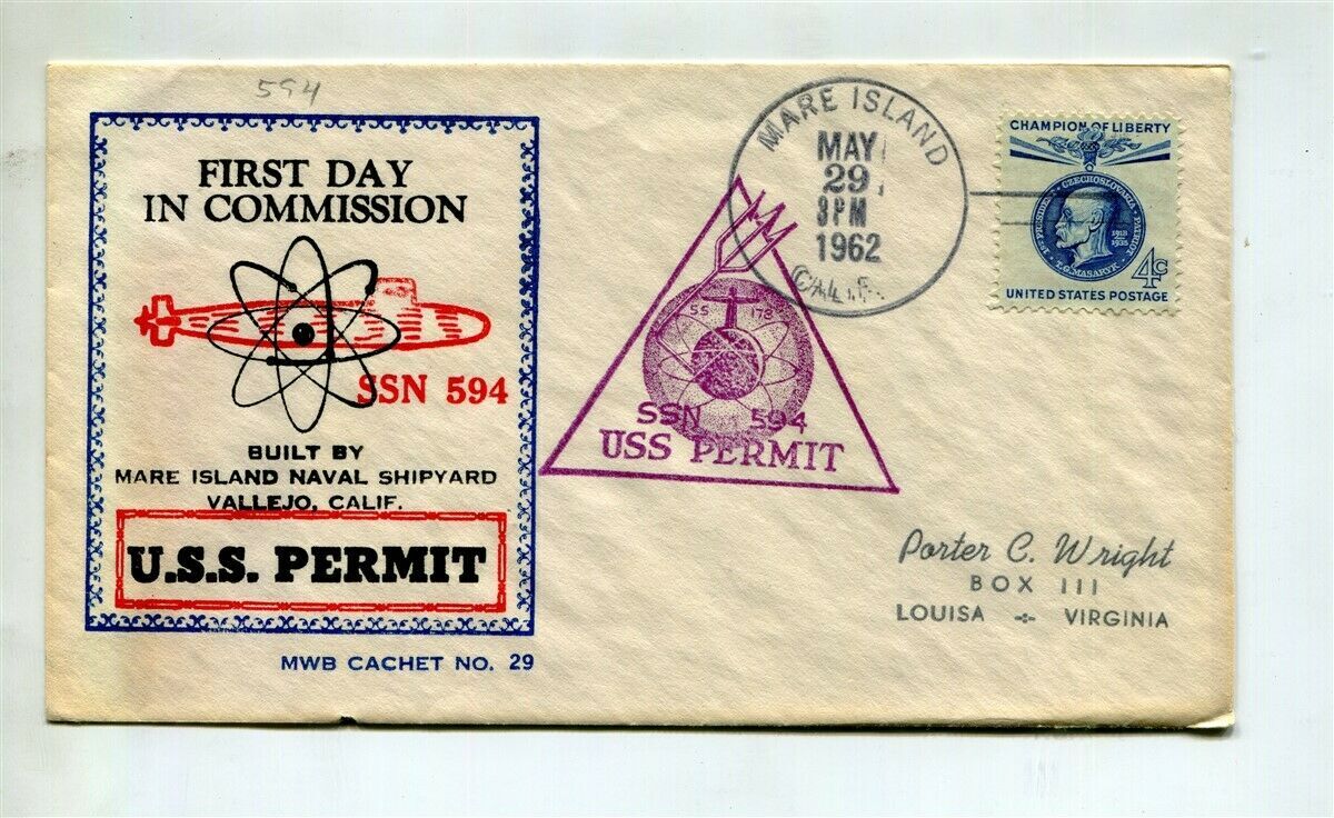 USS PERMIT Submarine SSB N 594 - US Navy Nuclear Submarine Squad ...