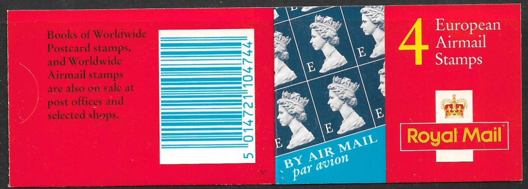 GREAT BRITAIN 2000 Unexploded Booklet E x4 MACHIN Sc MH290a BK1010 MNH ...