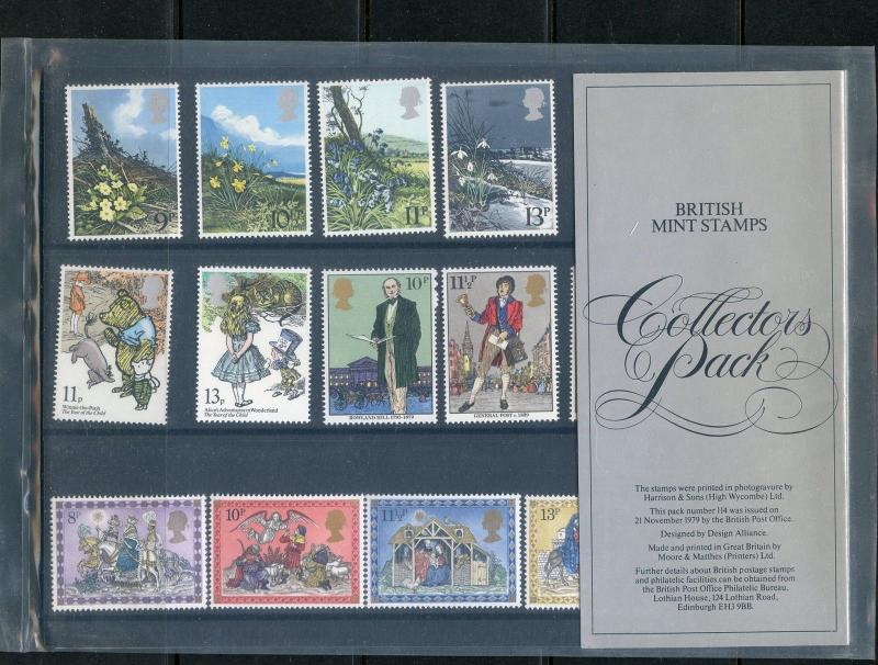GREAT BRITAIN 1979 COLLECTORS YEAR COMMEMORATIVE PACKS ALL STAMPS MINT ...