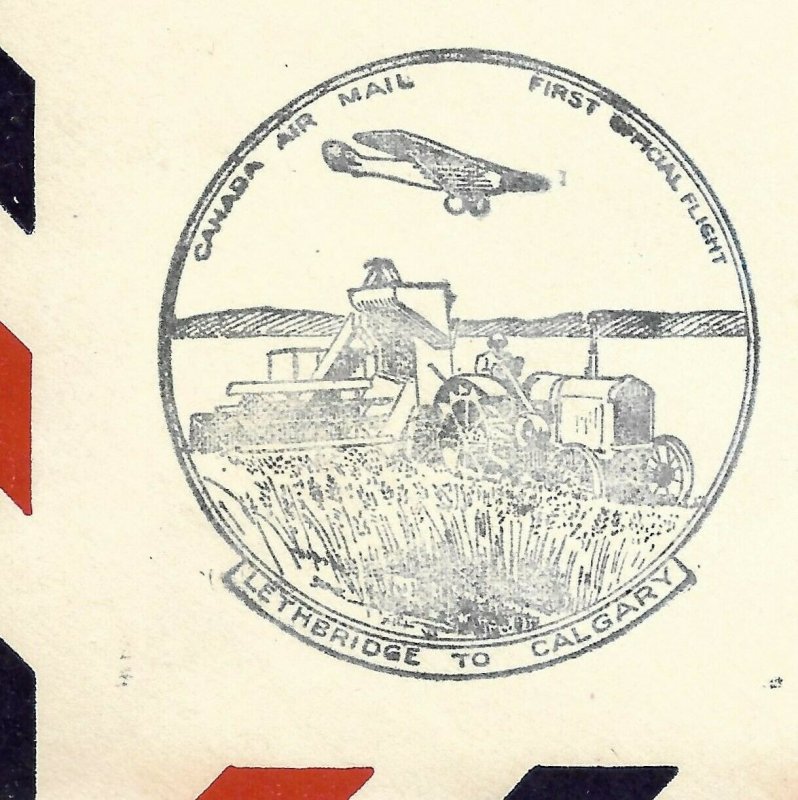 Canada Postal History: Lethbridge-Calgary 1st Flight Cover | Canada ...
