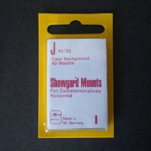 Showgard Stamp Mount J 40/25 mm - CLEAR - Pack of 40 (40x25 40mm ...