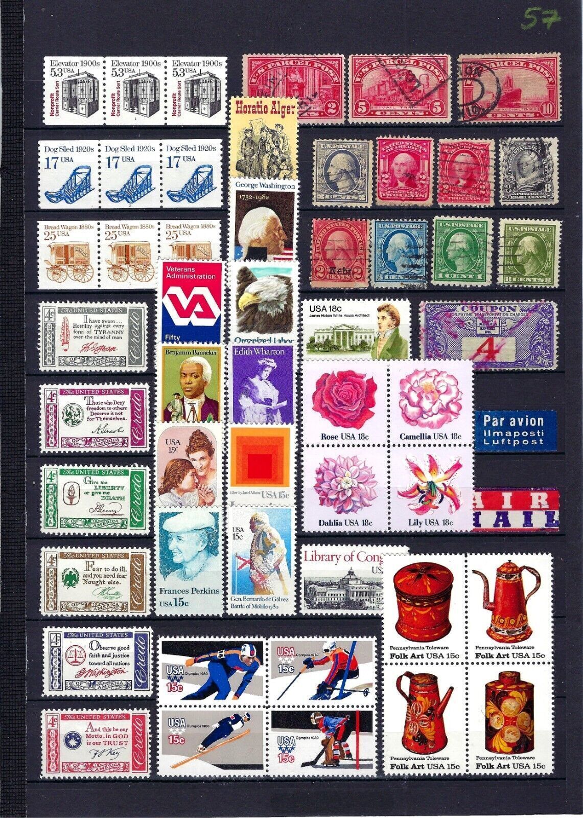 US STAMPS: Nice Vintage US Old Stamp Collection, see scan Used and ...