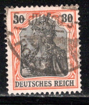 Germany Reich Scott # 86a, used, variation color, exp h/s, Mi # 89 II y ...