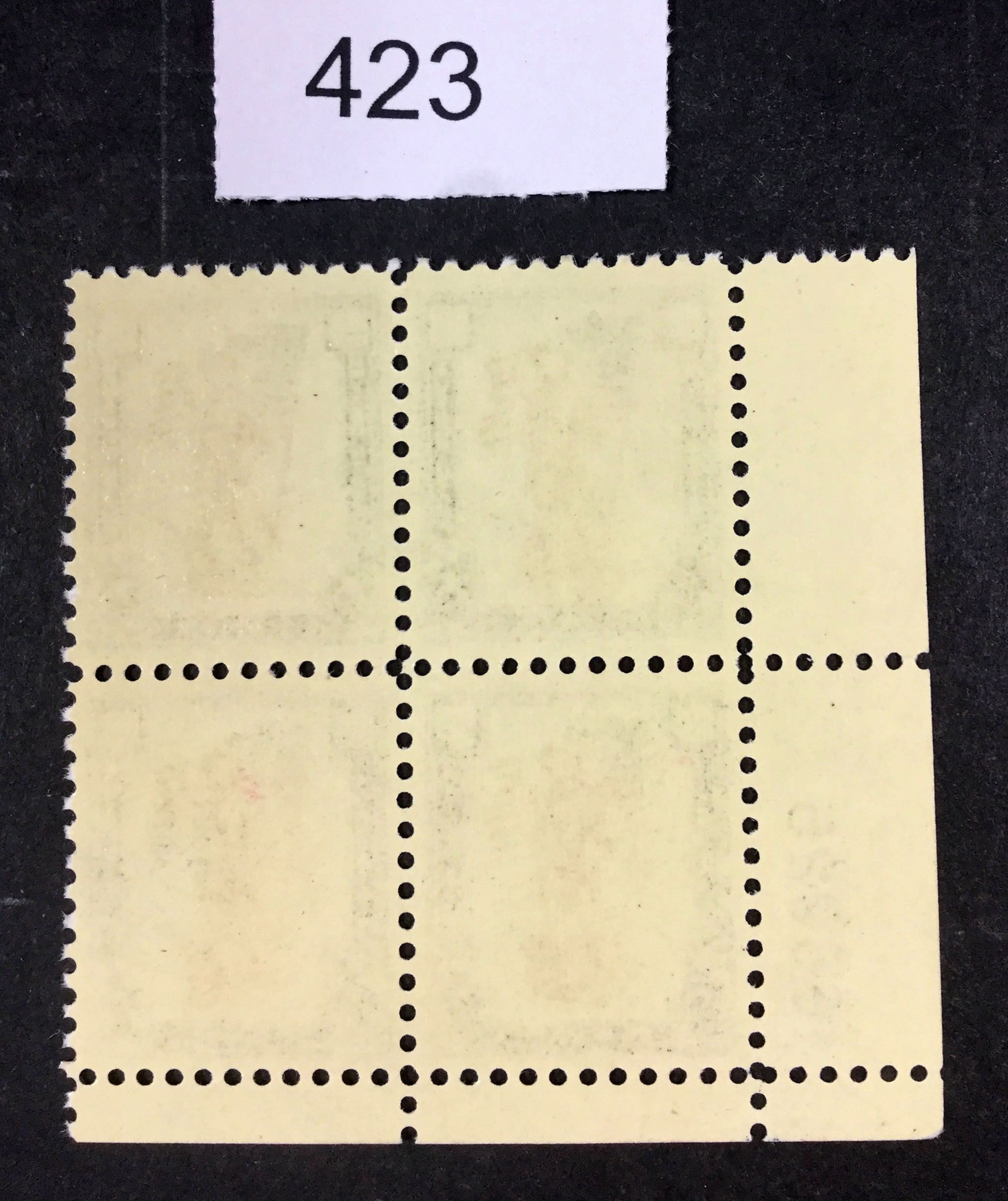 US Stamps #S6 Mint OG NH Plate Block LOT #423 | United States, Back of ...