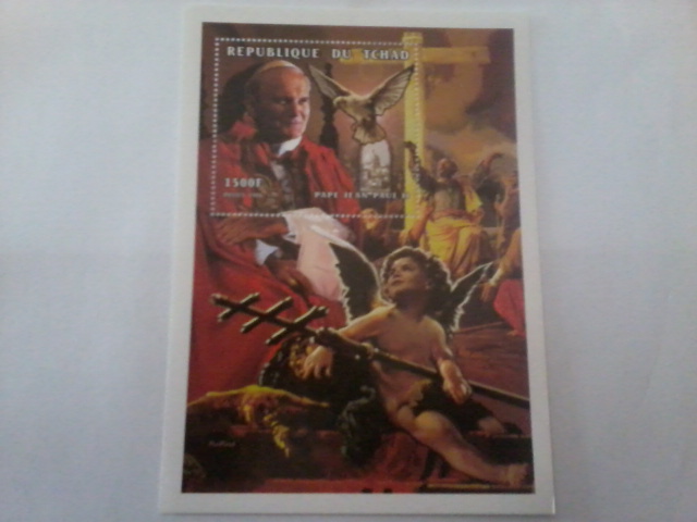 Tchad Chad Sheet Pope John Paul Birds Popes | Africa - Chad, Stamp ...