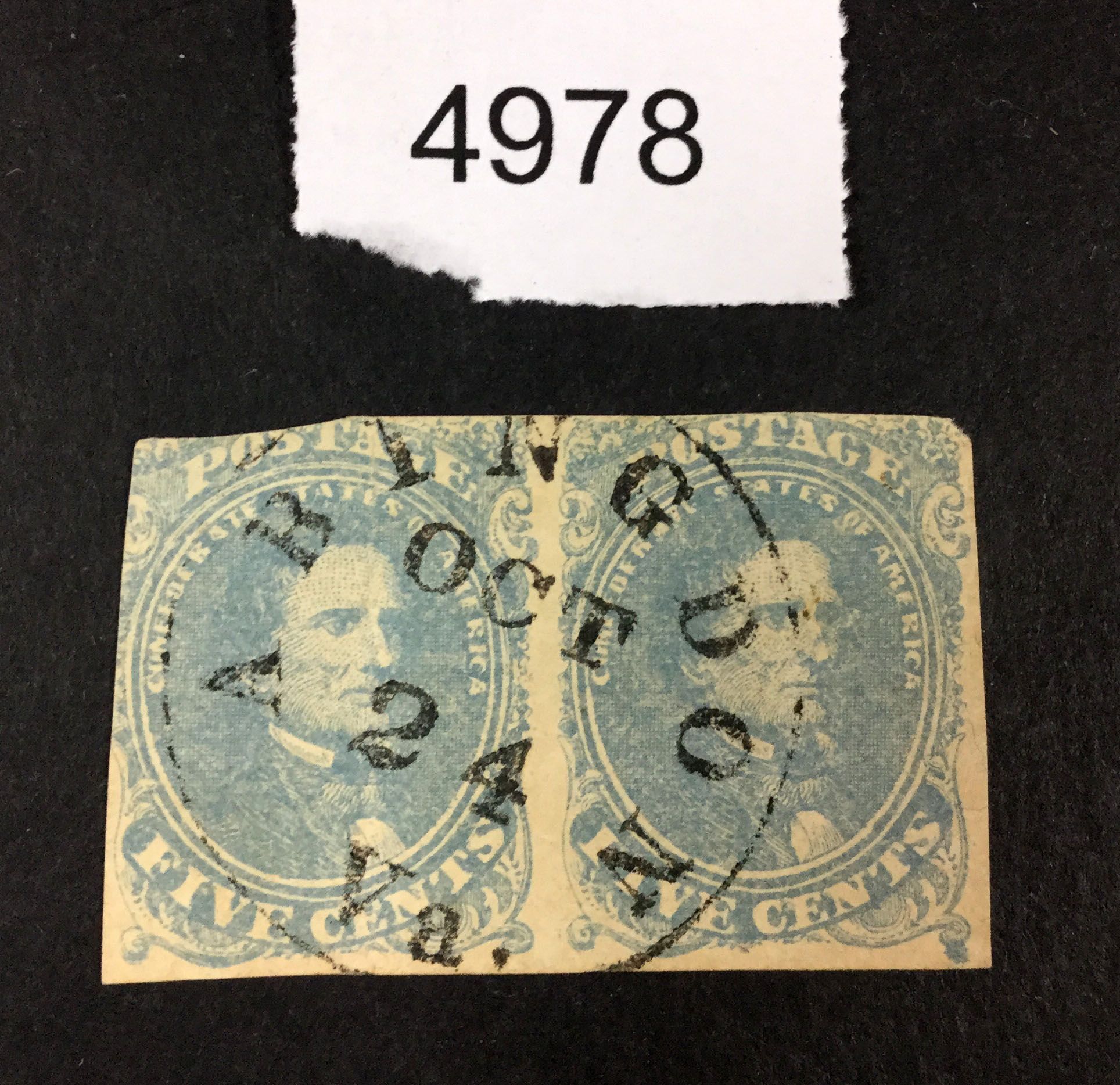 US Stamps CSA #4B Imperf Pair Used LOT #4978 | United States, General ...