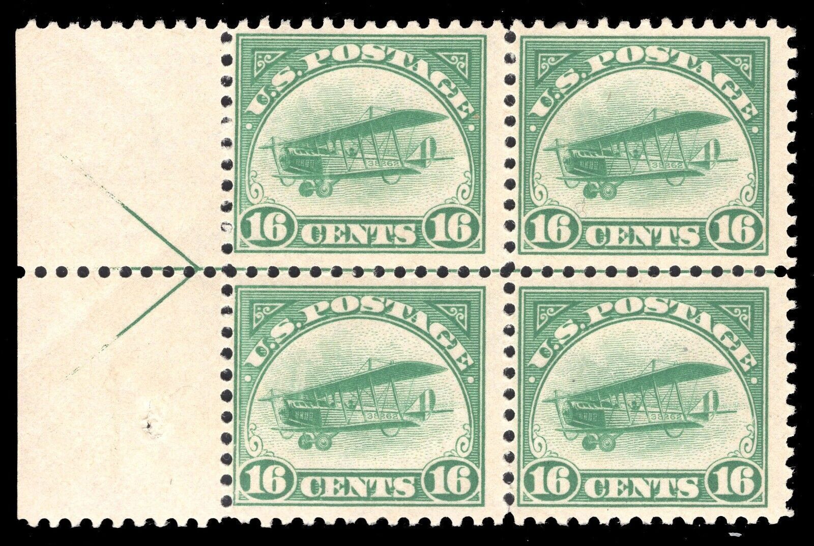 US Stamps #C2 Arrow Block Mint OG NH Post Office Fresh LOT #71677 ...