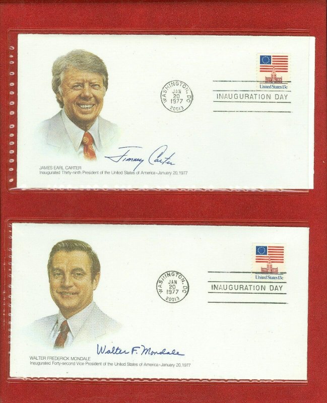 United States 1977 Jimmy Carter & Walter Mondale Inauguration Covers in ...