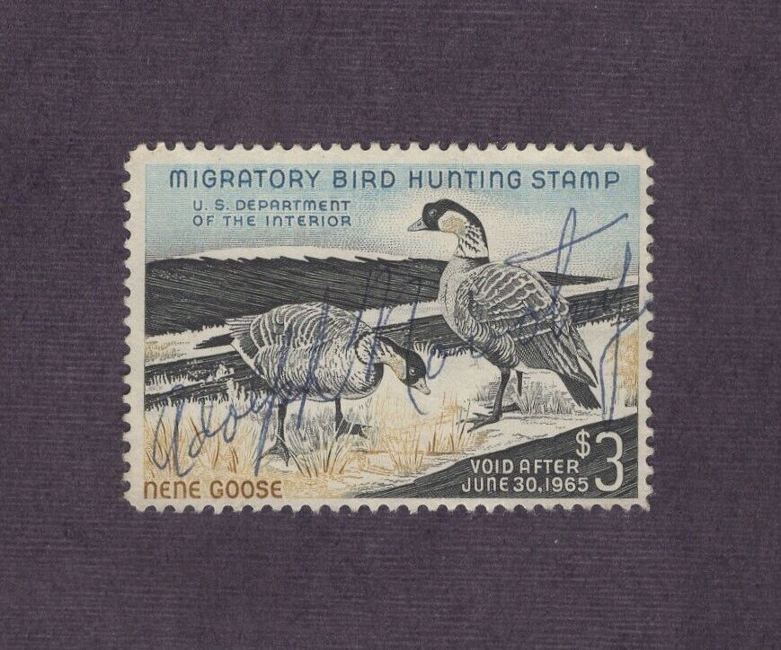 RW31 - Federal Duck Stamp. Hunter Signed Single. Used. #02 RW31hsk ...