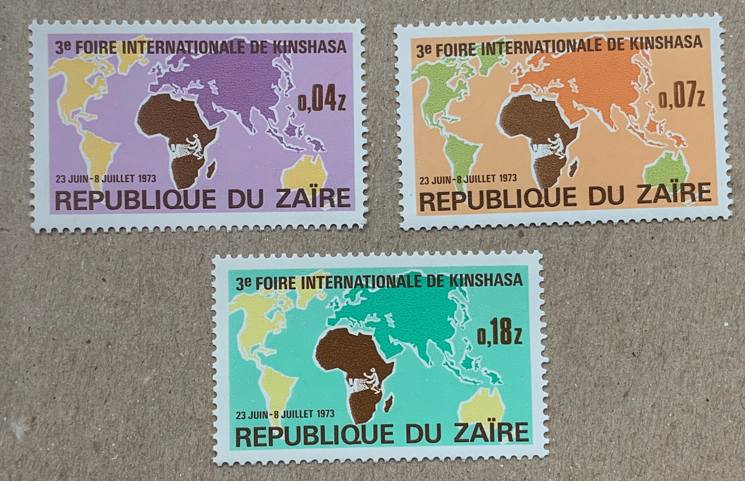 Zaire 1973 Kinshasha Fair, MNH. Scott 793-795, CV $1.45 | Africa ...