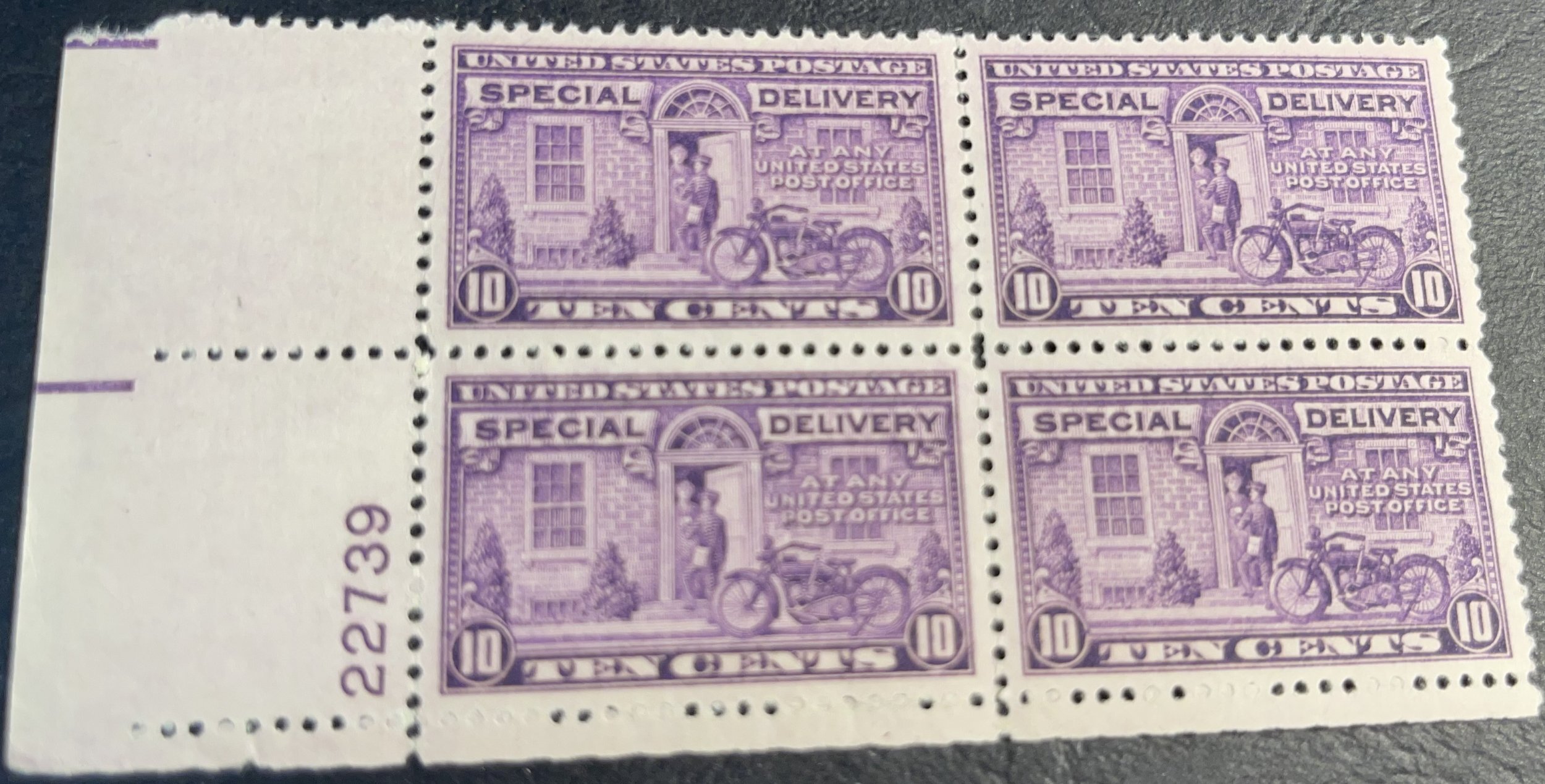 U.S.# E15-Mint Never/Hinged--L L Plate # Block of 4--Special Delivery ...
